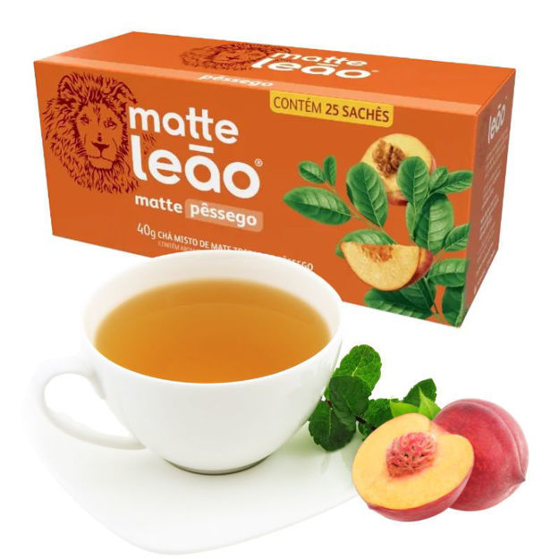 Matte Leão Peach Tea Sachet . Atlantico UK Food & Beverage Wholesaler