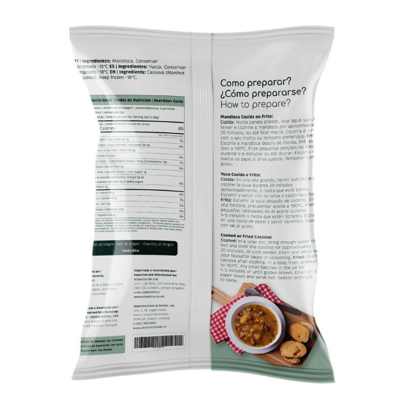 Granum Frozen Sliced Cassava. Atlantico UK Food & Beverage Wholesaler